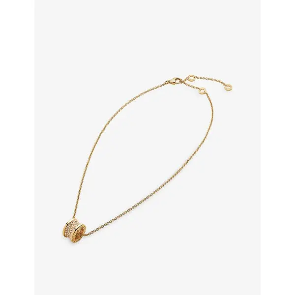 BVLGARI B.zero1 18ct Yellow-gold Diamond Pendant Necklace - Yellow Gold