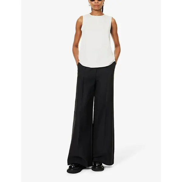Theory Sleeveless Silk Top - Ivory