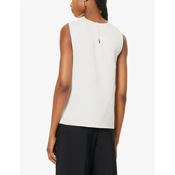 Theory Sleeveless Silk Top - Ivory