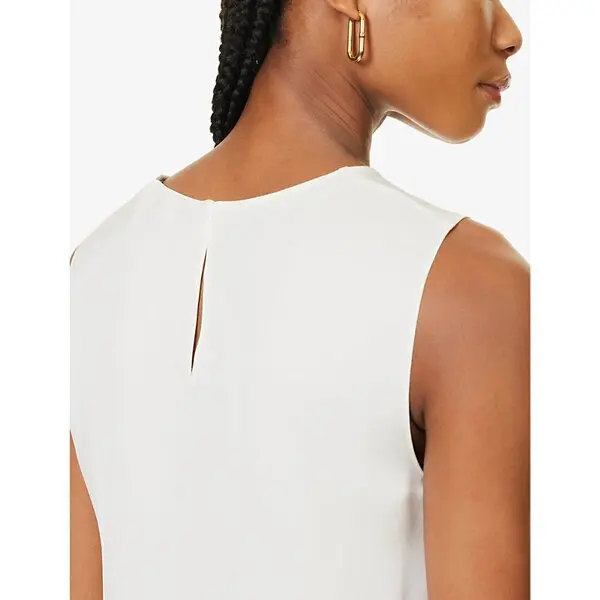 Theory Sleeveless Silk Top - Ivory
