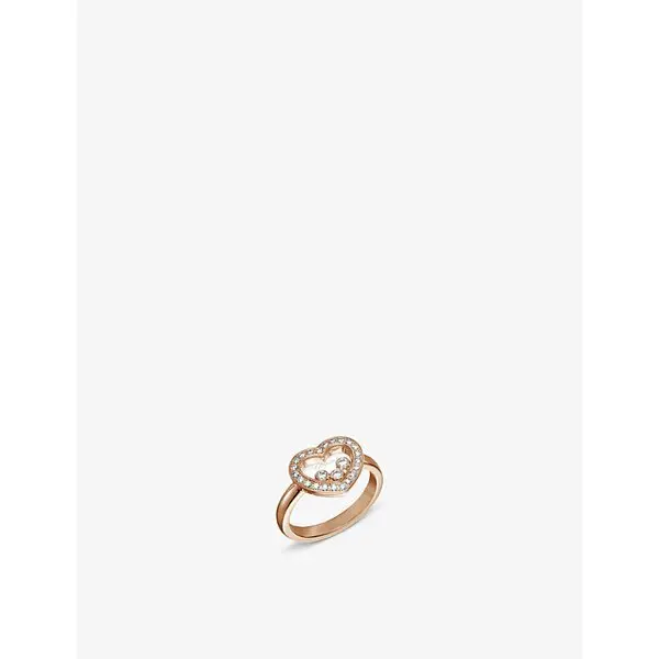 Chopard Happy Diamonds Icons 18ct Rose-gold And 0.35ct Diamond Ring - 18-carat Rose Gold
