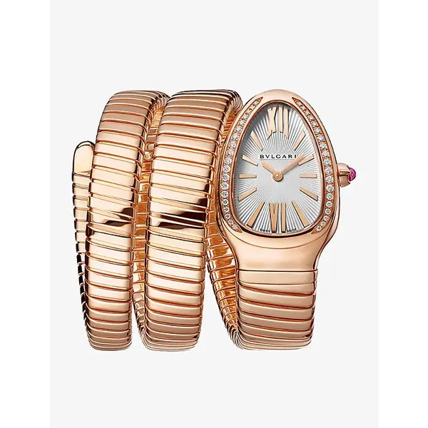 BVLGARI Serpenti Tubogas Rose-gold Diamond Quartz Watch - Rose Gold