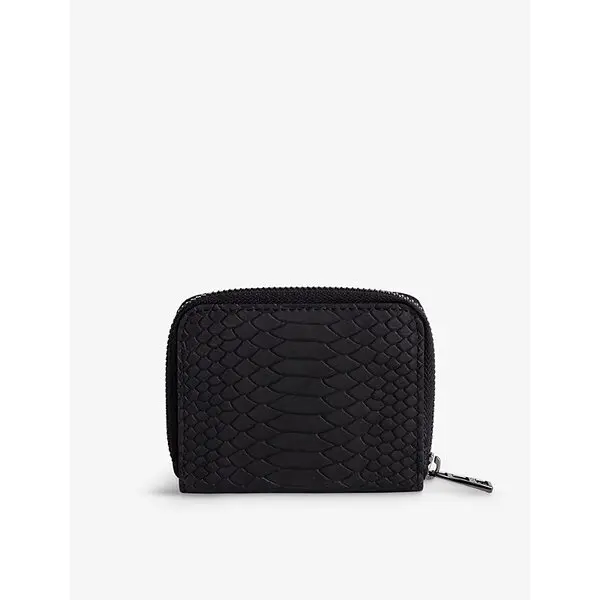 Zadig&Voltaire Mini Zv Wing-embellished Textured-leather Purse