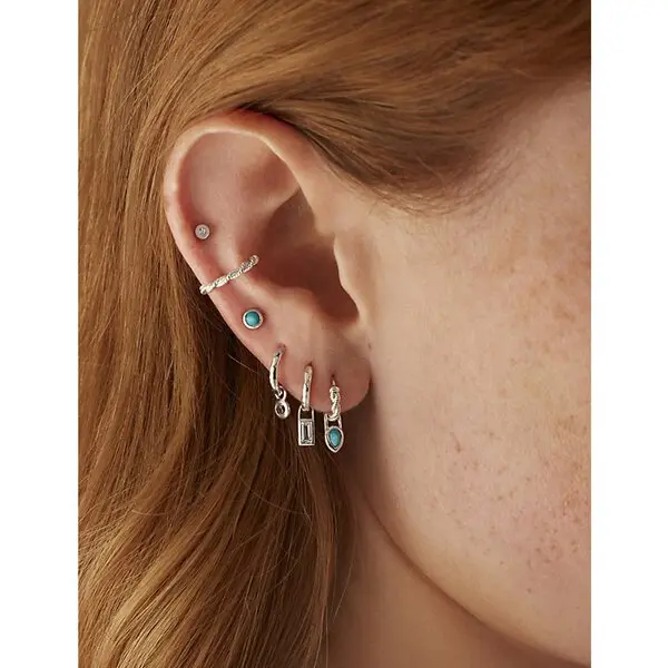 Monica Vinader Teardrop Recycled Sterling Silver Vermeil Ear Charm