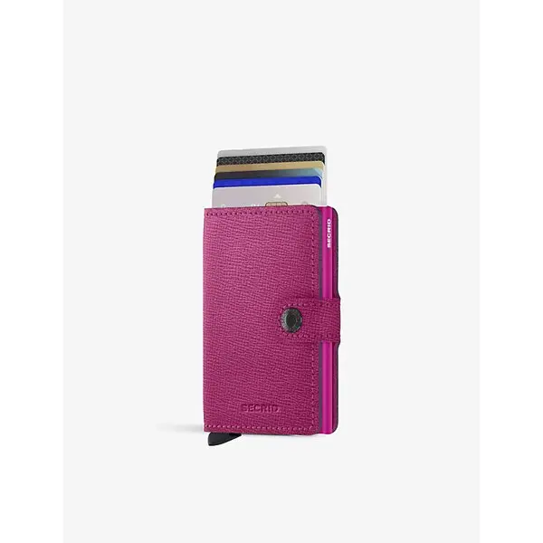 SECRID Miniwallet Grained-leather And Aluminium Wallet - Mc-fuchsia