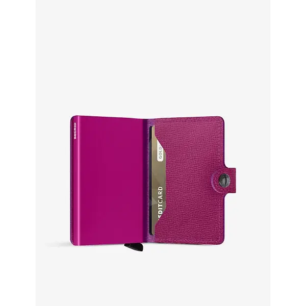 SECRID Miniwallet Grained-leather And Aluminium Wallet - Mc-fuchsia