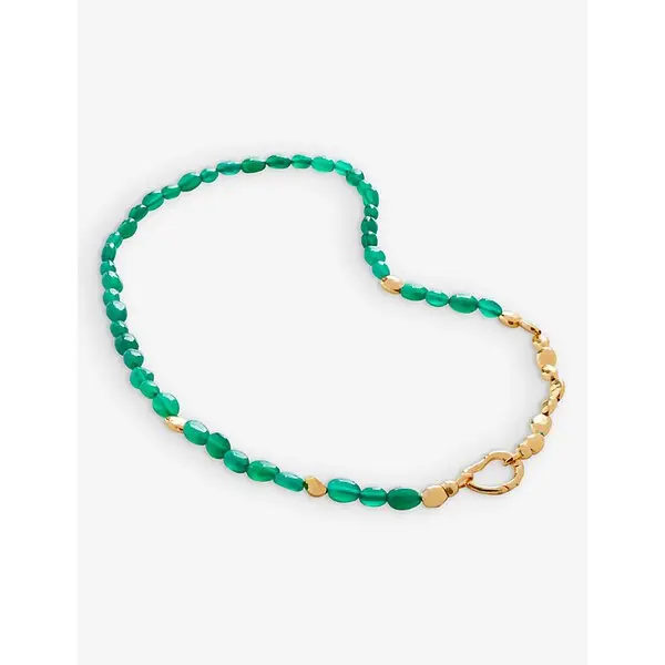 Monica Vinader Beaded Chain Necklace - Gold