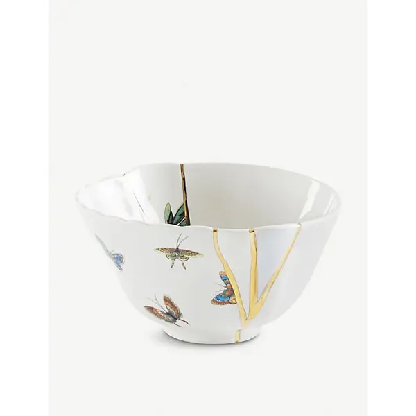 SELETTI Kintsugi N2 Porcelain And 24ct Gold Bowl 15.2cm - One-color