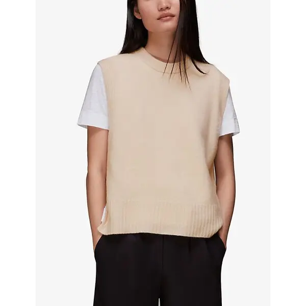 Whistles Sleeveless Wool Tank Top - Cream