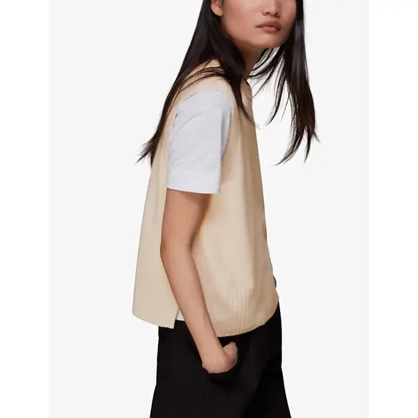 Whistles Sleeveless Wool Tank Top - Cream