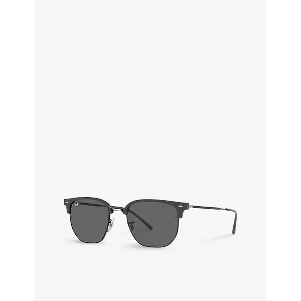 Ray-ban Clubmaster Irregular-frame Sunglasses - Grey