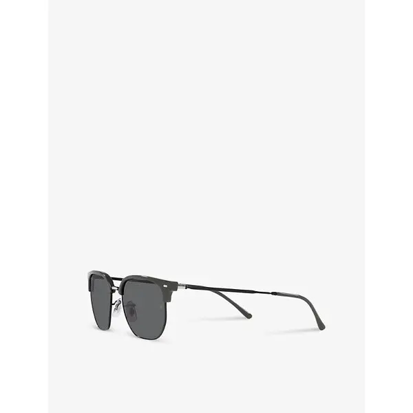 Ray-ban Clubmaster Irregular-frame Sunglasses - Grey