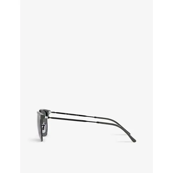 Ray-ban Clubmaster Irregular-frame Sunglasses - Grey