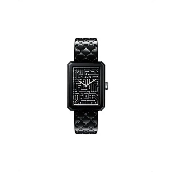 Chanel Boy·friend Steel And Diamond Quartz Watch - Black