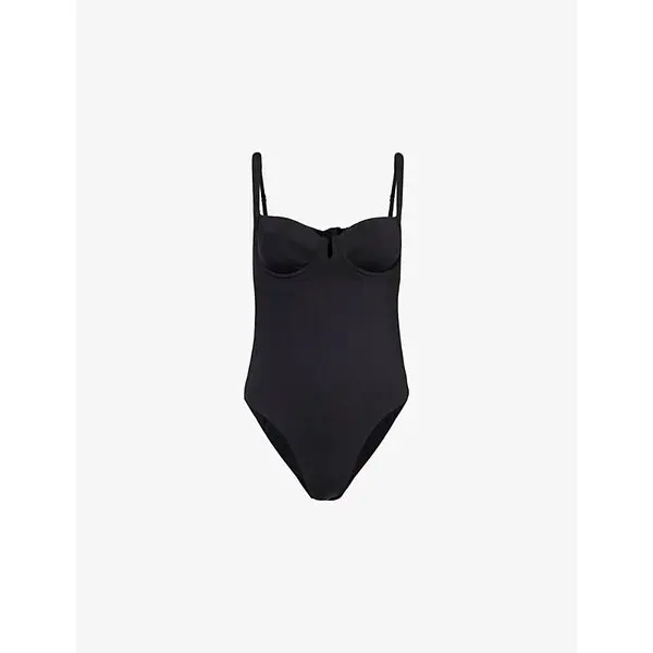 Monday Swimwear Clovelly Sweetheart-neck Swimsuit - Black Rec