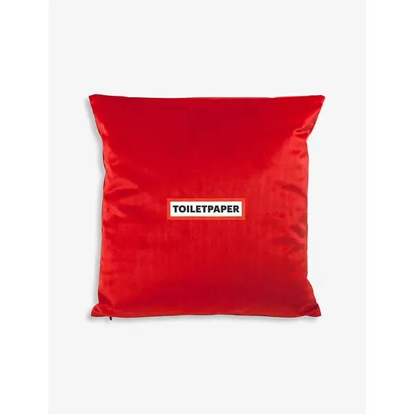 SELETTI Revolver Graphic-print Woven Cushion Cover 50cm X 50cm