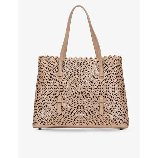 Alaïa Mina 32 Laser-cut Leather Tote Bag