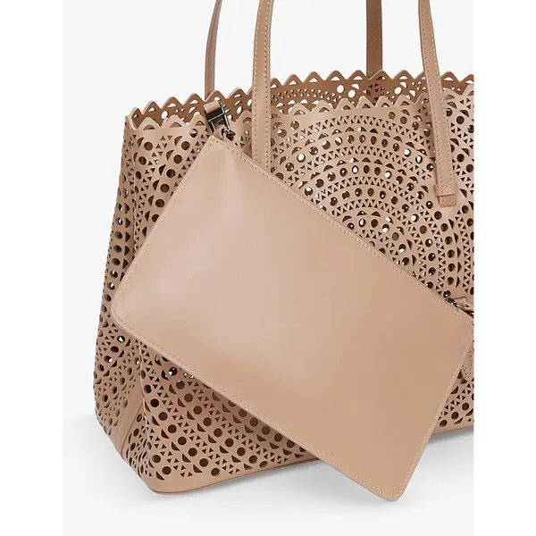 Alaïa Mina 32 Laser-cut Leather Tote Bag