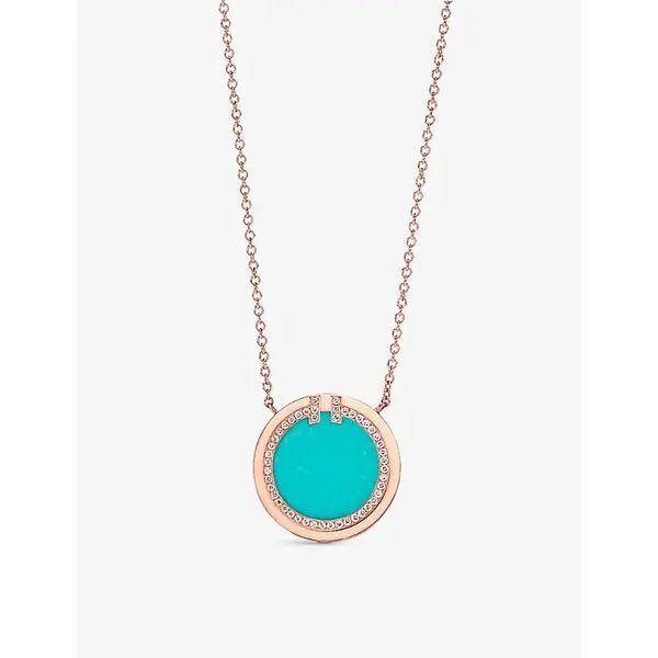 Tiffany & Co. T Circle Pendant Necklace - 18k Rose Gold