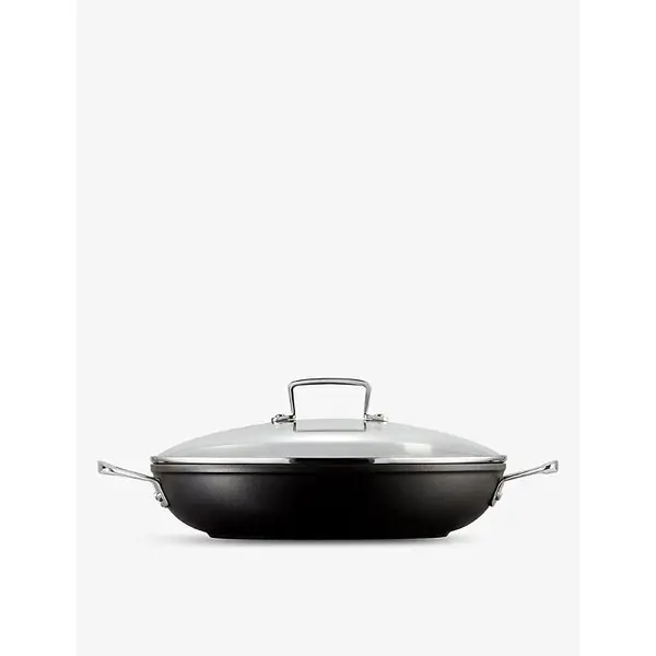 LE CREUSET Toughened Non-stick Shalllow Aluminium Casserole Dish With Glass Lid - One-color