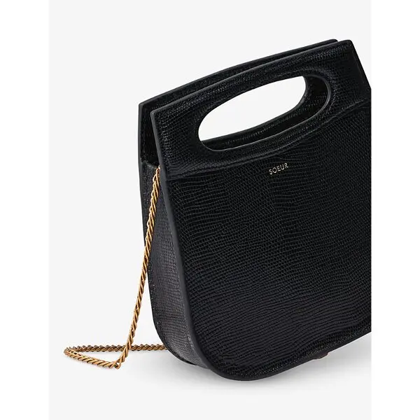 Soeur Cheri Mini Leather Cross-body Bag - Black