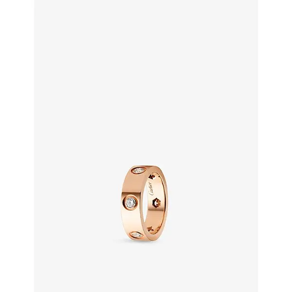 Cartier Love 18ct And 0.46ct Diamond Ring - Rose Gold
