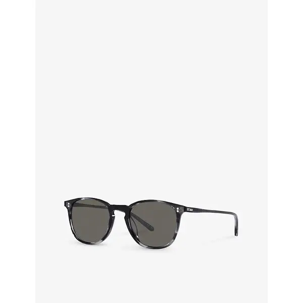 Oliver Spencer Finley Rectangular Sunglasses - Green/white