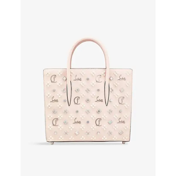 CHRISTIAN LOUBOUTIN Paloma Medium Leather Tote Bag - Leche/multi