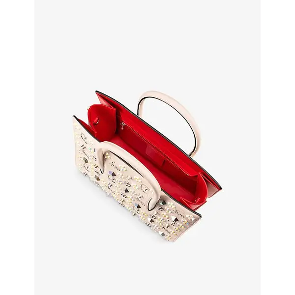 CHRISTIAN LOUBOUTIN Paloma Medium Leather Tote Bag - Leche/multi