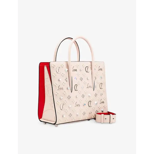 CHRISTIAN LOUBOUTIN Paloma Medium Leather Tote Bag - Leche/multi
