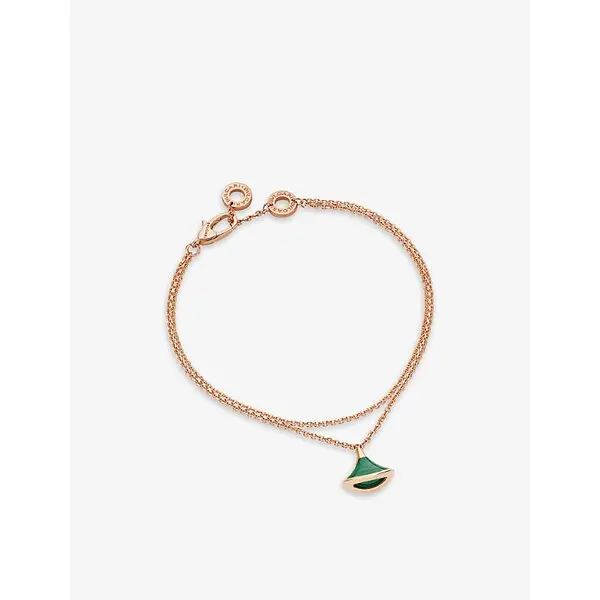 BVLGARI Divas' Dream 18ct And Malachite Bracelet - Rose Gold