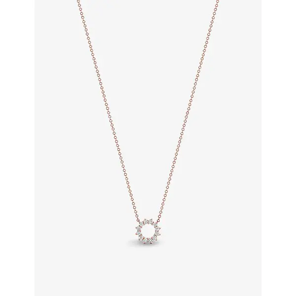 Tiffany & Co. Open Circle Diamond Pendant Necklace - 18ct Rose Gold