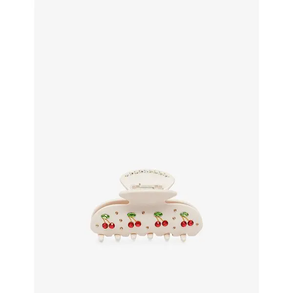 EMI JAY Sweetheart Crystal-embellished Hair Clip - Cherry Pie