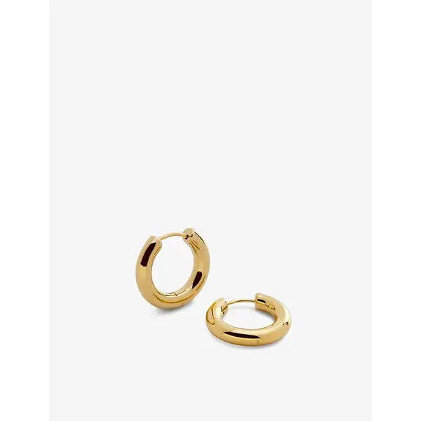 Monica Vinader Essential Click Small Hoop Earrings - Yellow Gold