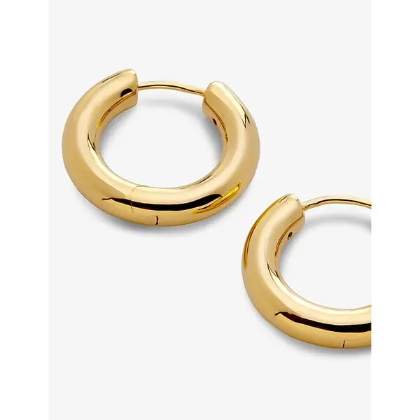 Monica Vinader Essential Click Small Hoop Earrings - Yellow Gold