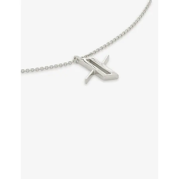 Monica Vinader X Letter Pendant Necklace - Sterling Silver
