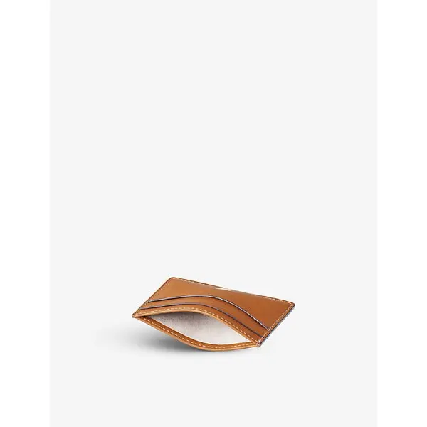 ASPINAL OF LONDON Logo-embellished Leather Card Holder - Tan