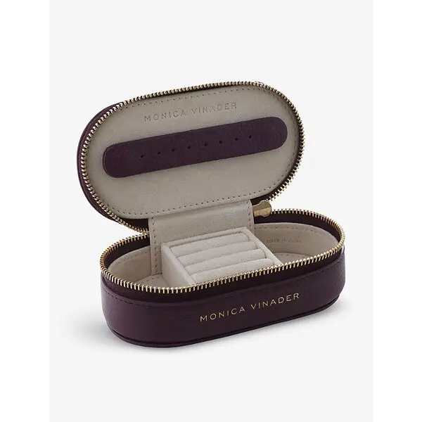 Monica Vinader Logo-embossed Zipped Leather Jewellery Box