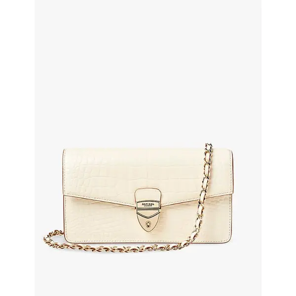 ASPINAL OF LONDON Mayfair Embossed Leather Clutch
