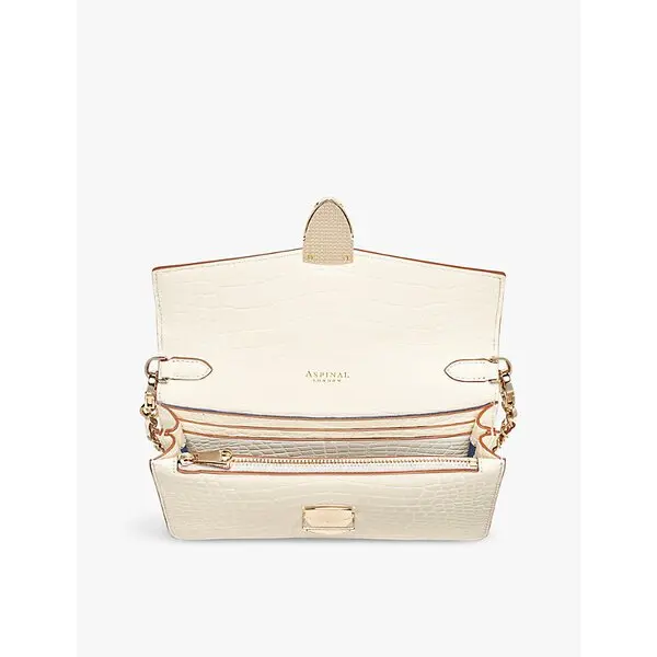 ASPINAL OF LONDON Mayfair Embossed Leather Clutch