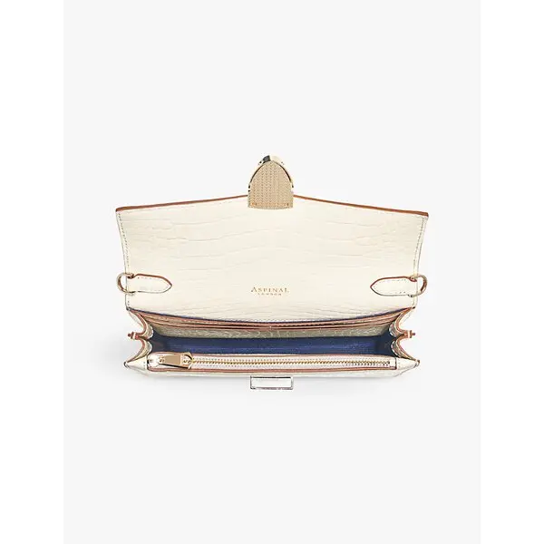 ASPINAL OF LONDON Mayfair Embossed Leather Clutch