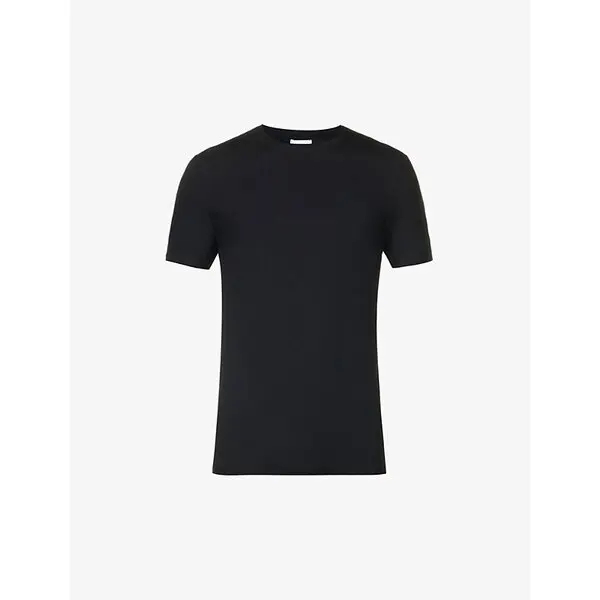 Zimmerli Pureness Crew-neck Stretch-modal T-shirt - Black