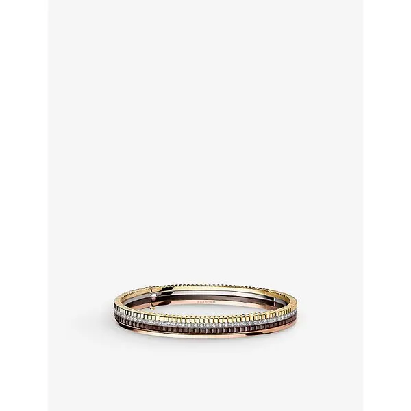 Boucheron Quatre Classique Small Diamond Bangle - Yellow Gold