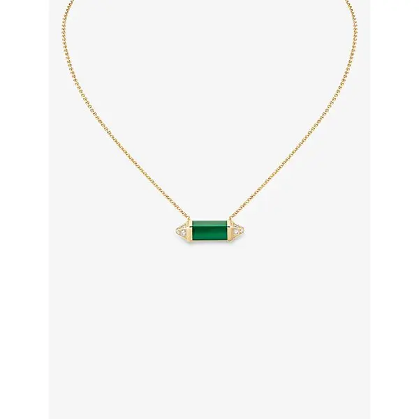 CARTIER Les Berlingots De Necklace With Diamond And Malachite - Yellow Gold/ Green