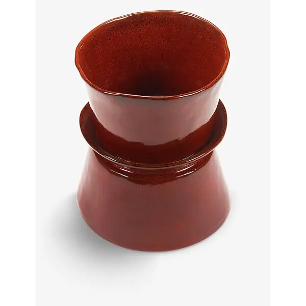 SERAX Ebony La Mere Stoneware Vase 22cm