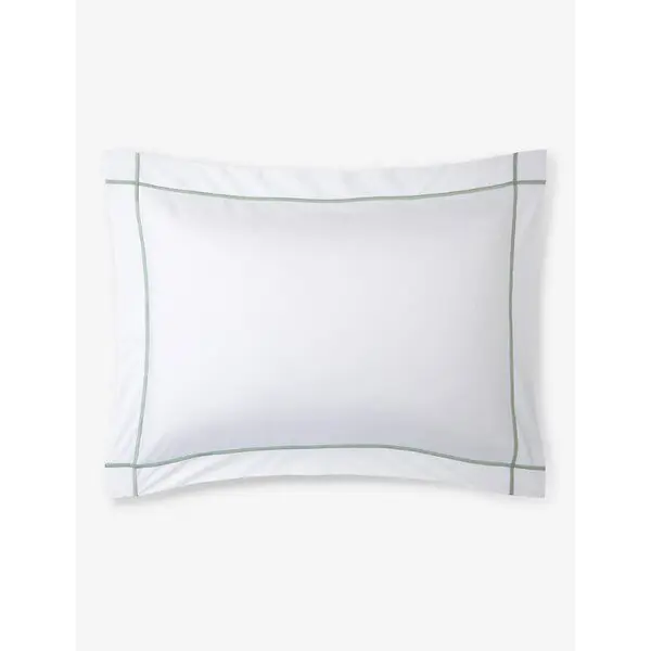YVES DELORME Athena Cotton Oxford Pillowcase 50cm X 90cm - Veronese