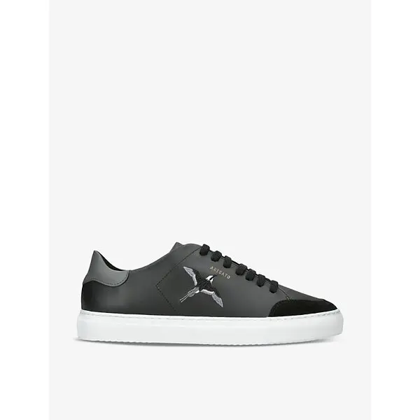 Axel Arigato Clean 90 Leather And Suede Low-top Trainers - Blk/white