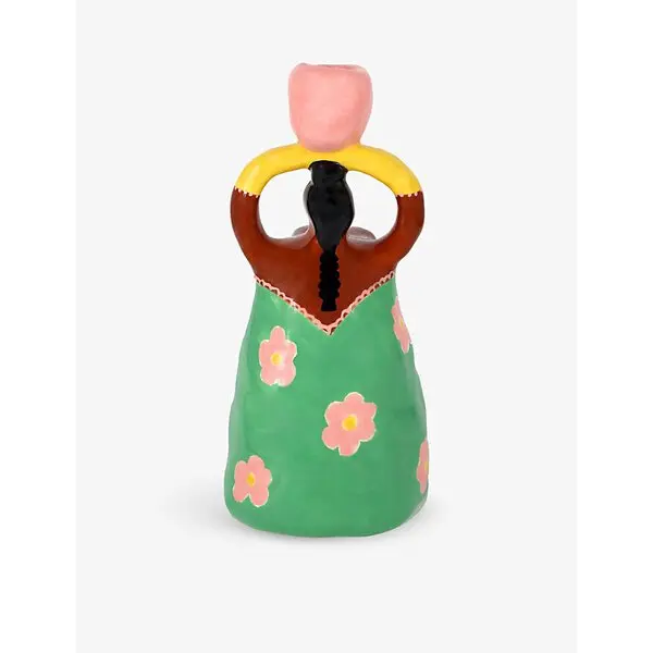 LAETITIA ROUGET Nina Hand-painted Ceramic Candleholder 22cm