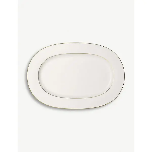 VILLEROY & BOCH Anmut Gold Porcelain Oval Platter 41cm - White