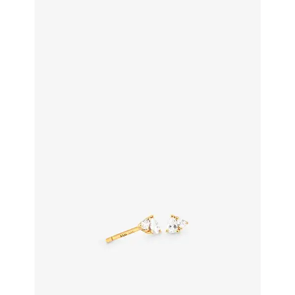 ASTRID & MIYU 18ct Yellow Gold-plated Sterling-silver Cubic Zirconia Stud Earrings - 18ct Gold